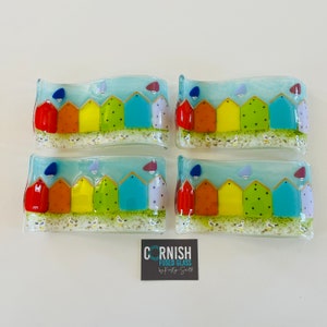 Fused Glass Art Fused Glass Beach Hut Wave Cornish Fused - Etsy