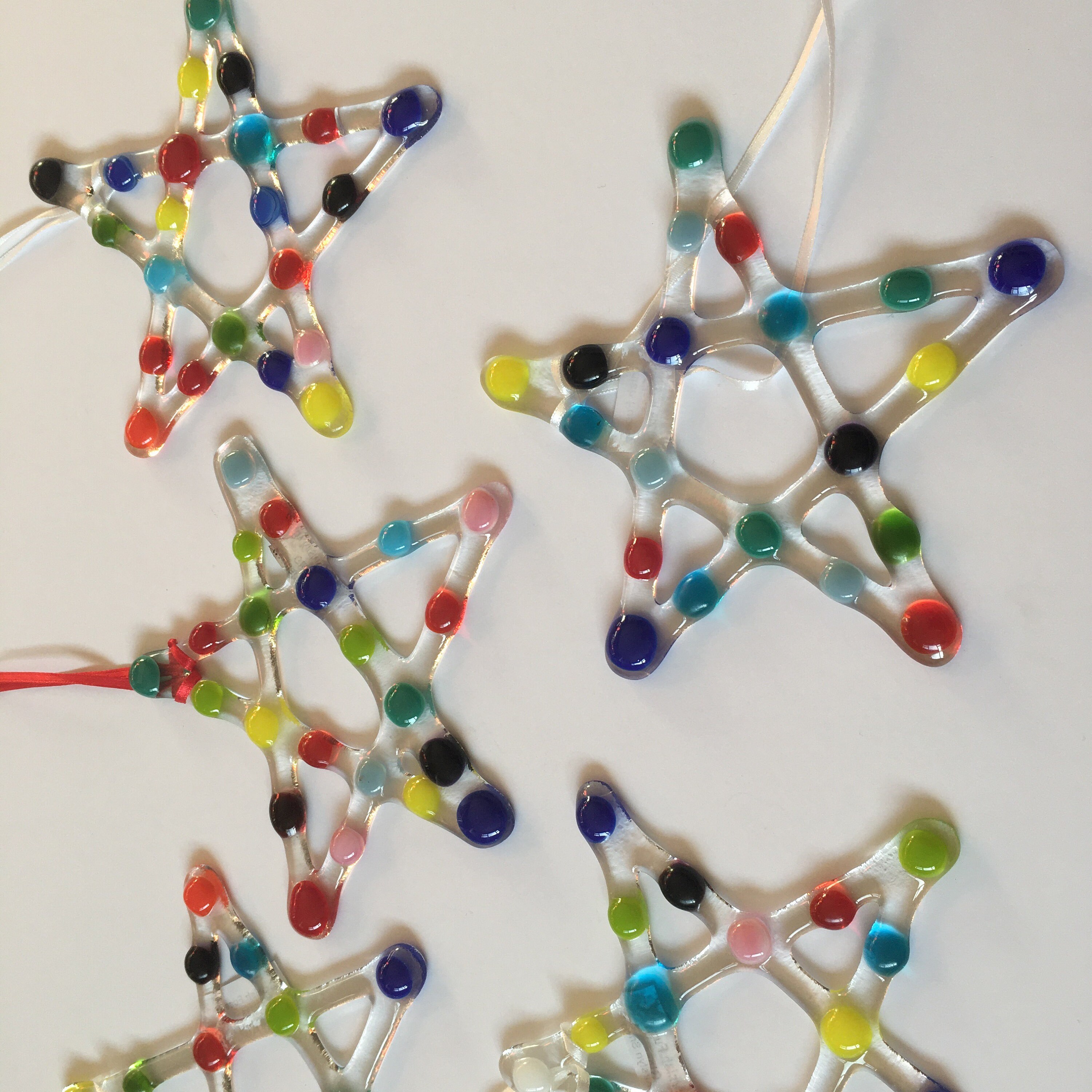 Fused Glass Fused Glass Star Decoration Fused Glass | Etsy