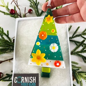 Fused Glass Christmas Tree Decoration, Tree Decoration, Christmas ...