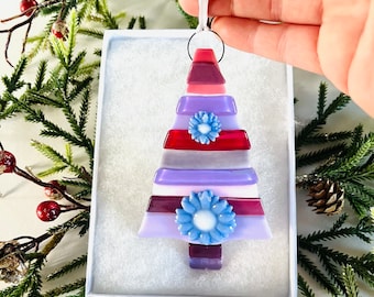 Fused Glass Christmas Tree Decoration, Tree Decoration, Christmas ...