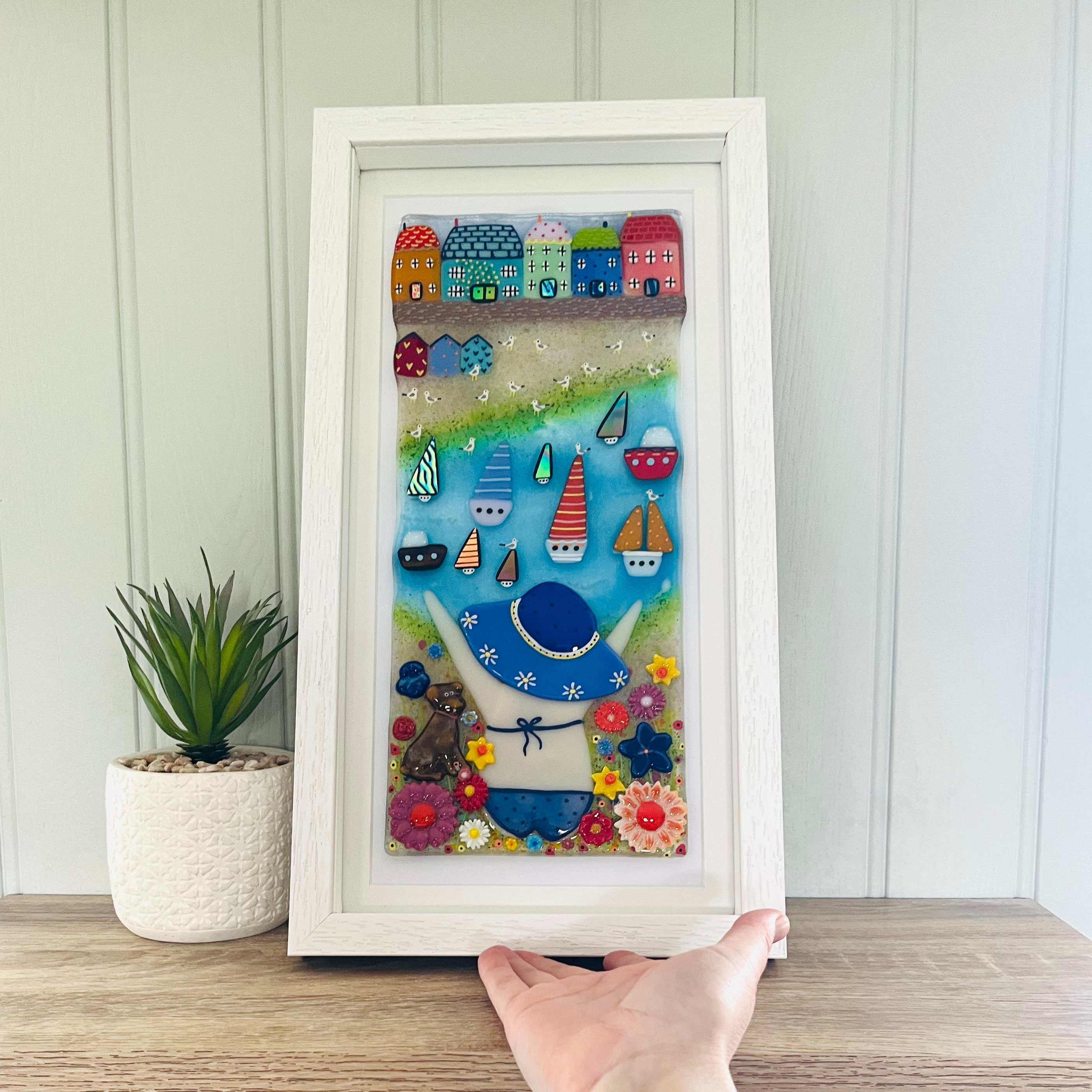 Fused Glass Whimsical Coastal Art, Fused Glass Art, Cornish Fused Glass ...