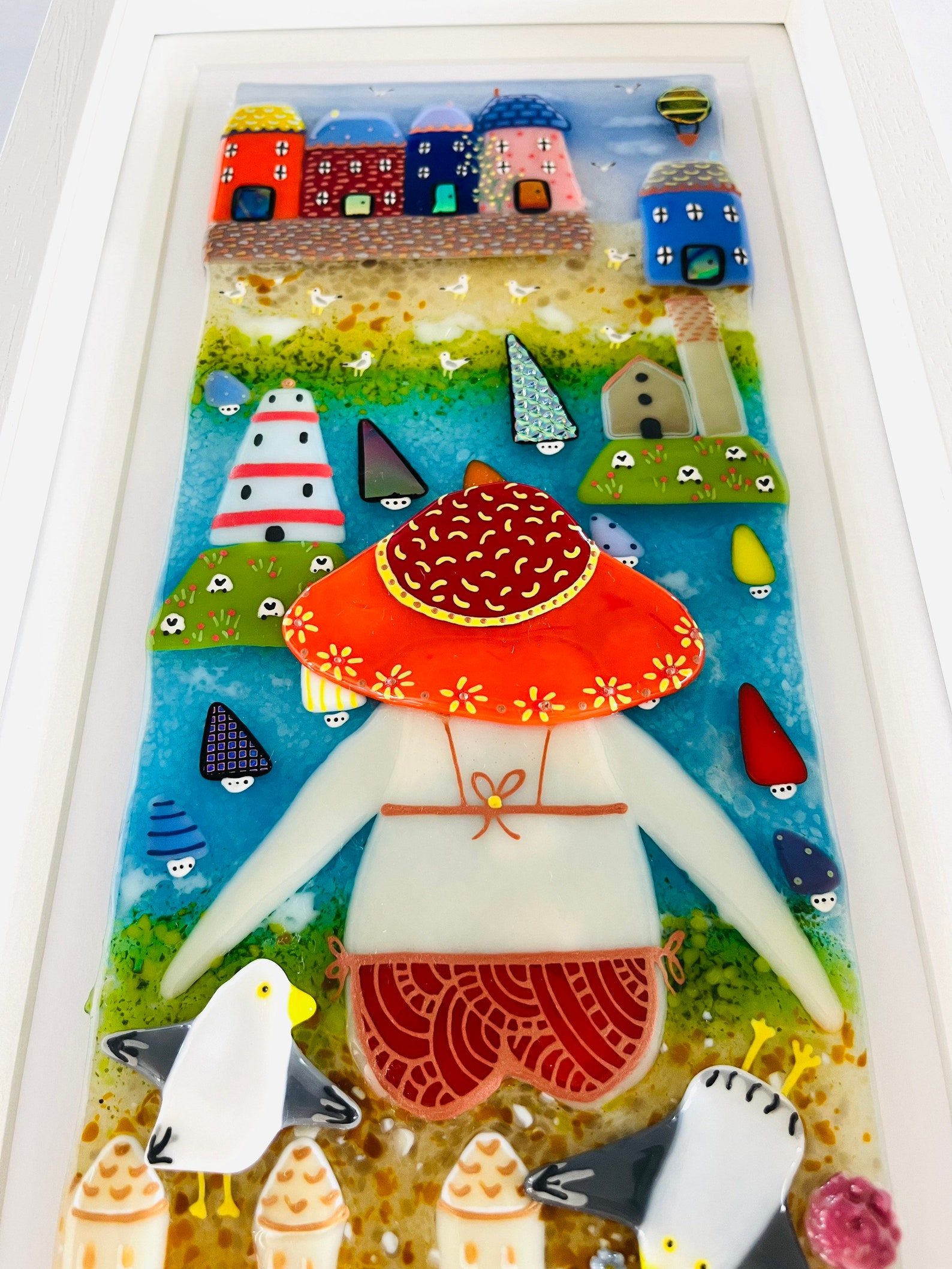 Fused Glass Whimsical Coastal Art, Fused Glass Art, Cornish Fused Glass ...
