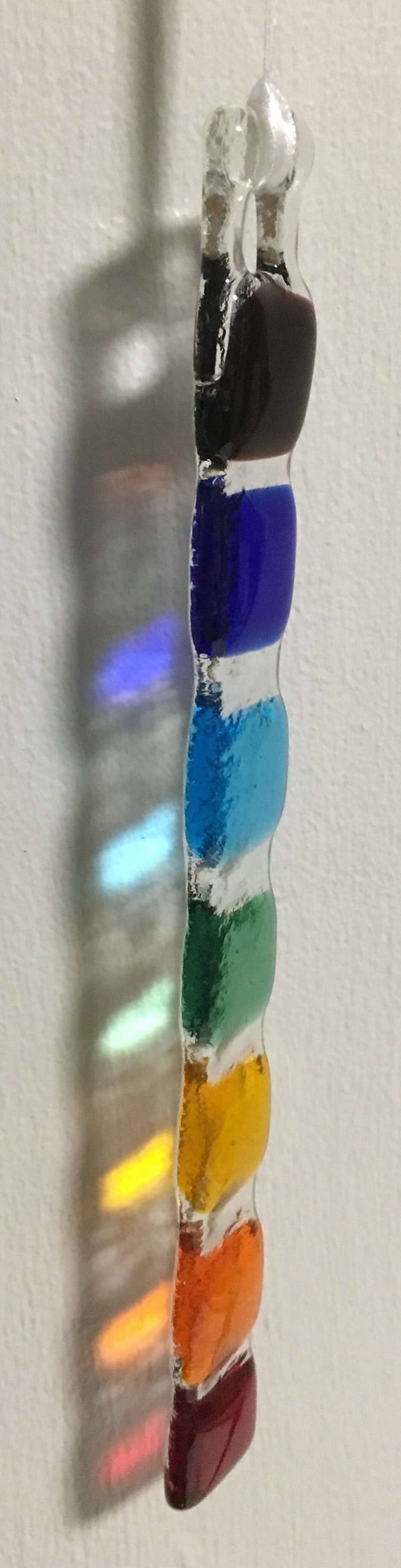 Fused Glass Rainbow hanging Window Decoration cornish fused | Etsy