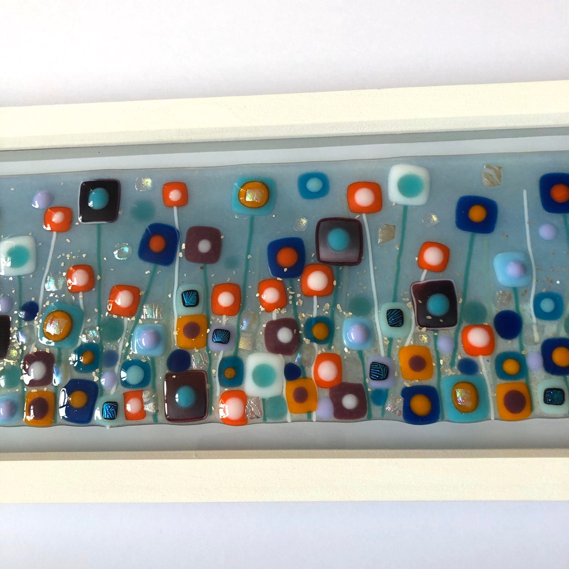 Fused Glass Flowers Art Fused Glass Cornish Fused Glass - Etsy