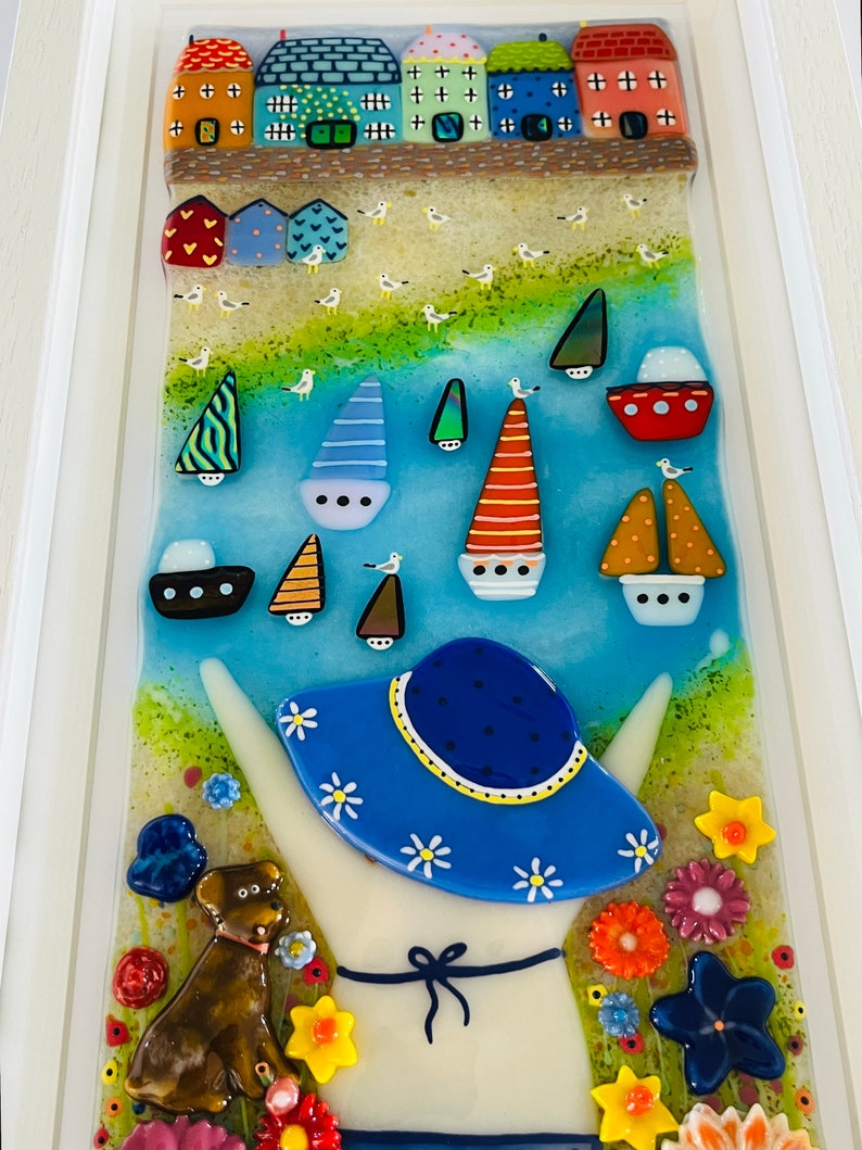 Fused Glass Whimsical Coastal Art, Fused Glass Art, Cornish Fused Glass ...