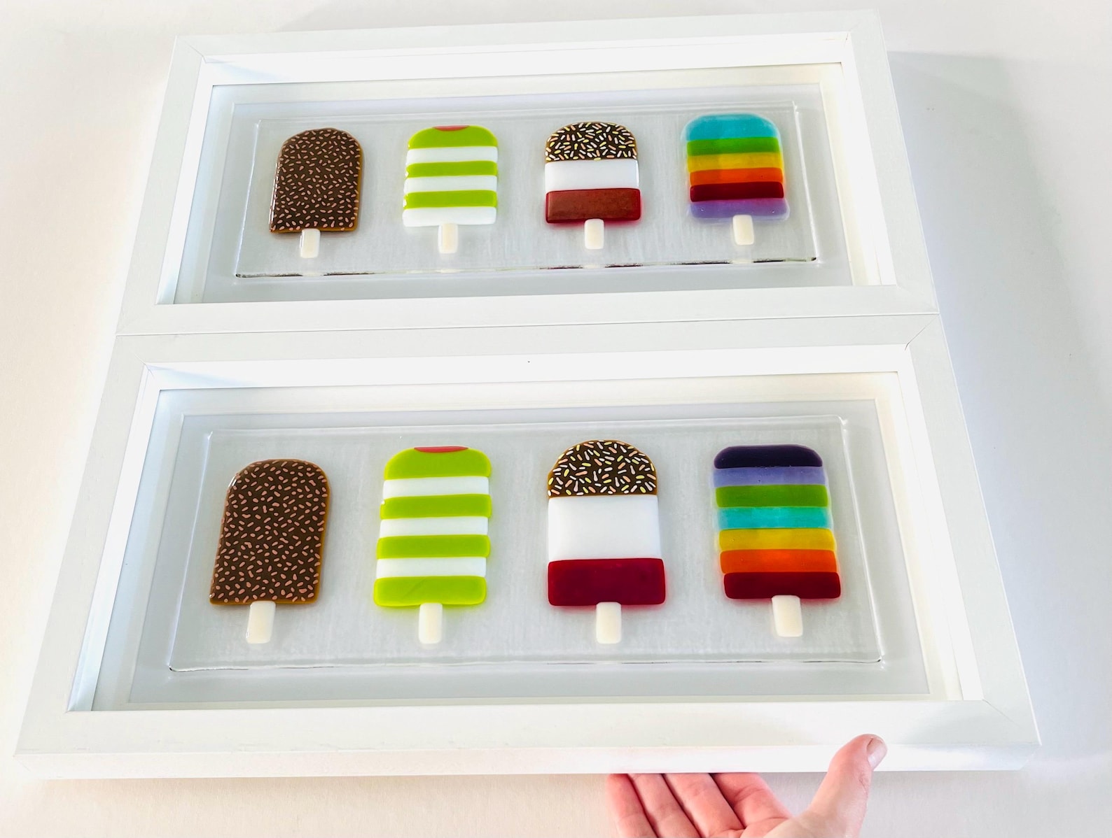 Fused Glass Fun Fab Ice Lolly Wall Art - Fused Glass Art, Cornish Fused ...