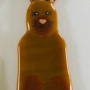 Fused Glass Bunny Rabbit Decoration - Cornish Fused Glass, Fused Glass ...