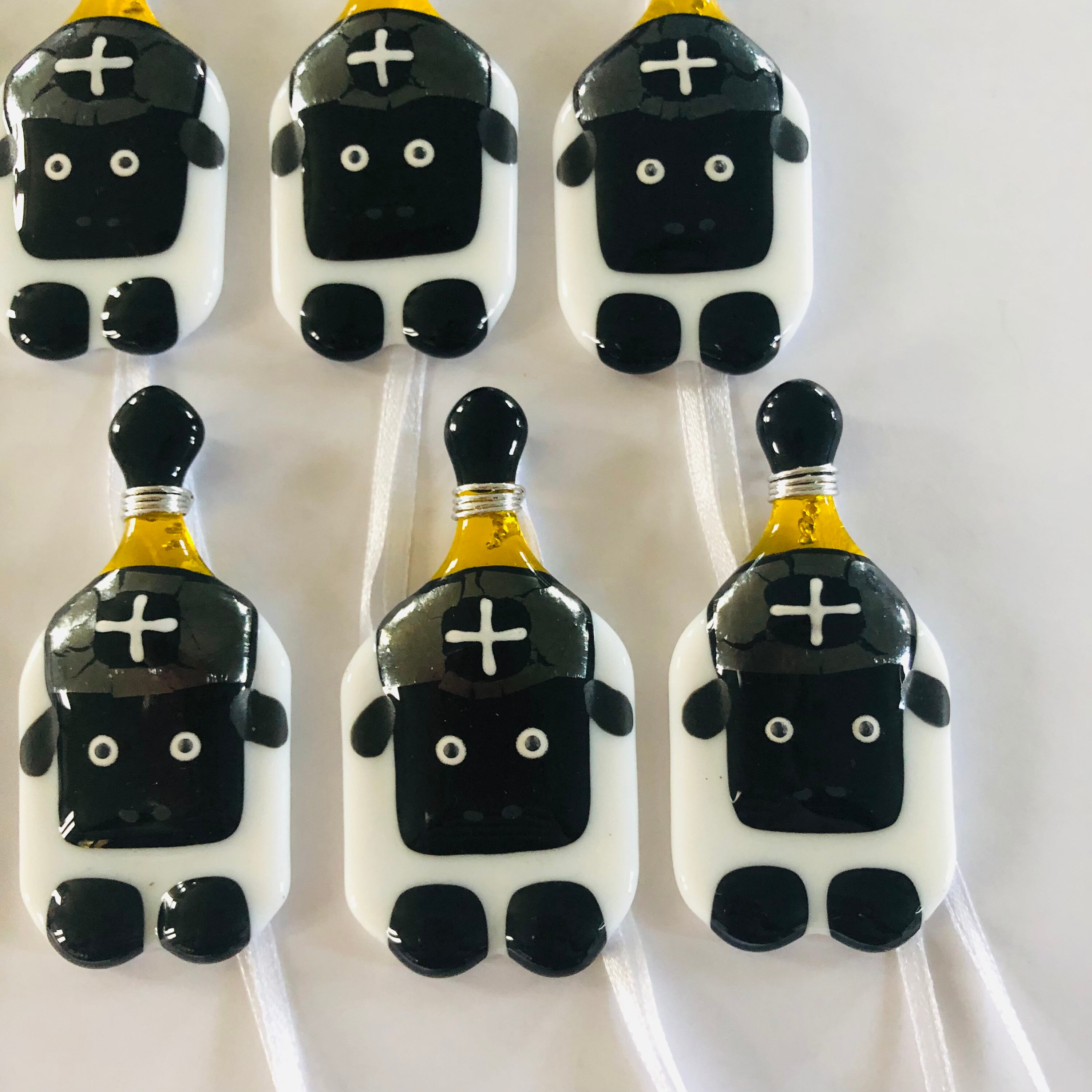 Fused Glass Cornish Sheep Christmas Decorations Fused Glass | Etsy