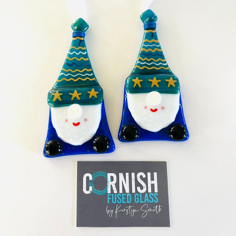 Fused Glass Gonk Christmas Decoration - Cornish Fused Glass, Fused ...