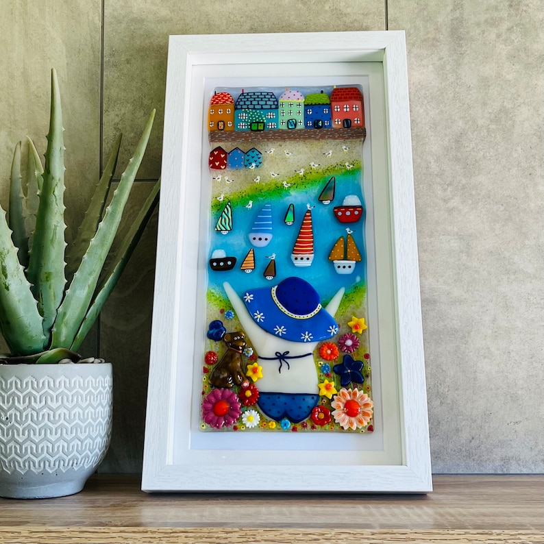 Fused Glass Whimsical Coastal Art, Fused Glass Art, Cornish Fused Glass ...