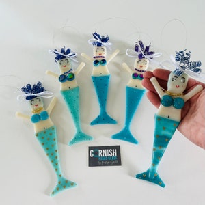 Fused Glass Mermaid Decoration - Fused Glass, Fused Glass Art, Cornish ...