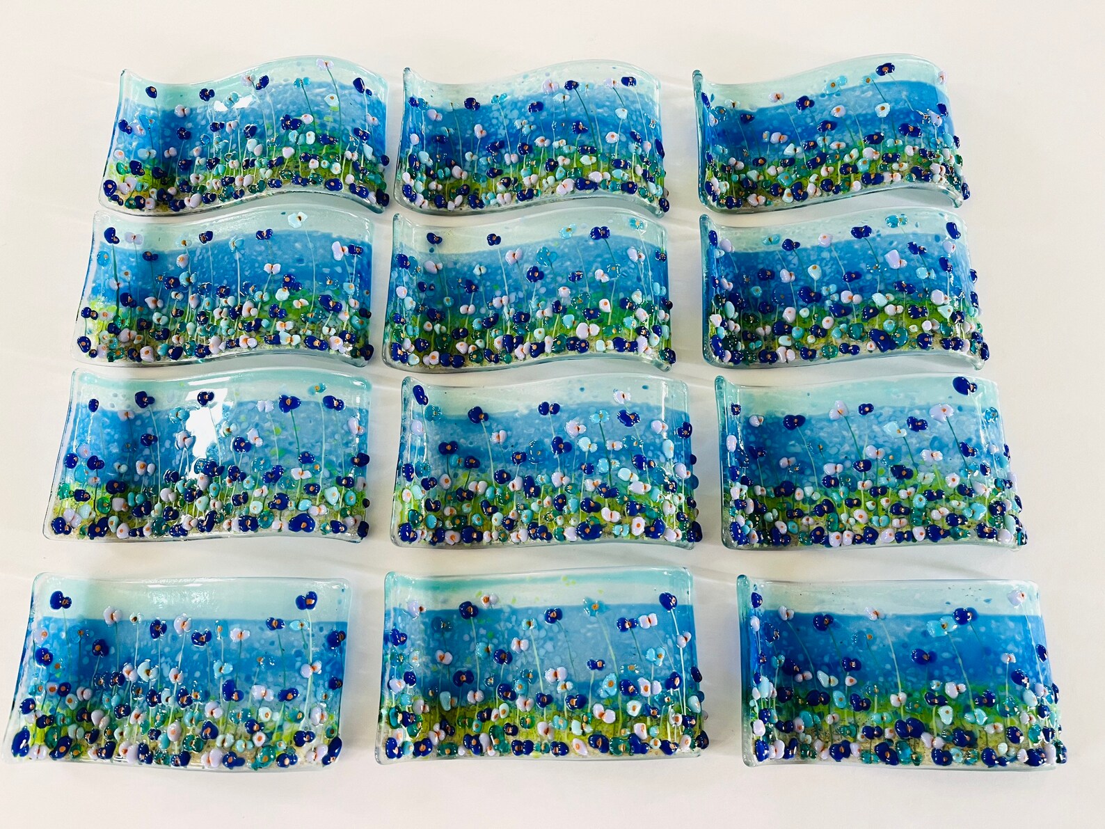 Fused Glass Cornish Coastal Wave Cornish Fused Glass Fused - Etsy