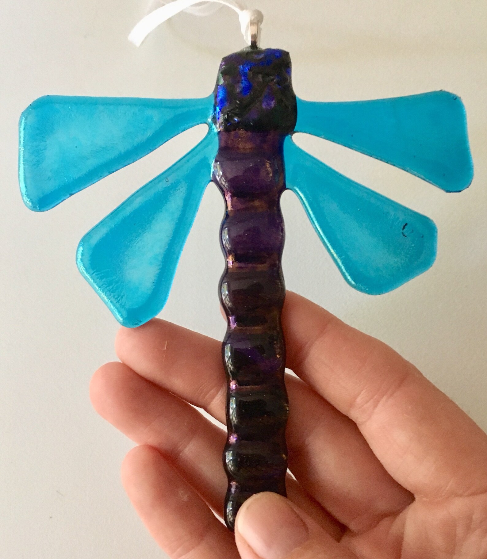 Fused Glass Dragonfly Decoration Fused Glass Art Cornish - Etsy UK
