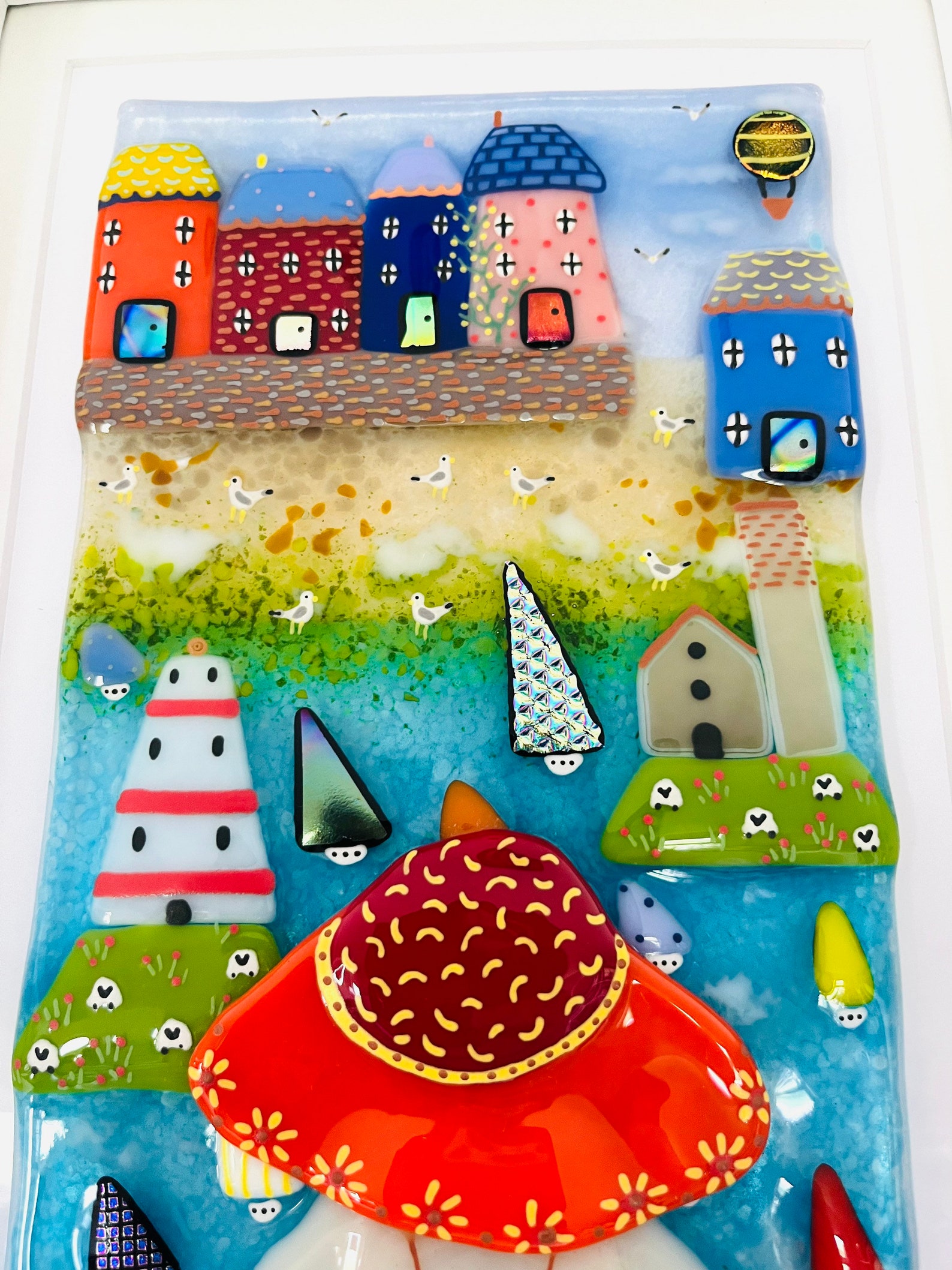 Fused Glass Whimsical Coastal Art, Fused Glass Art, Cornish Fused Glass ...