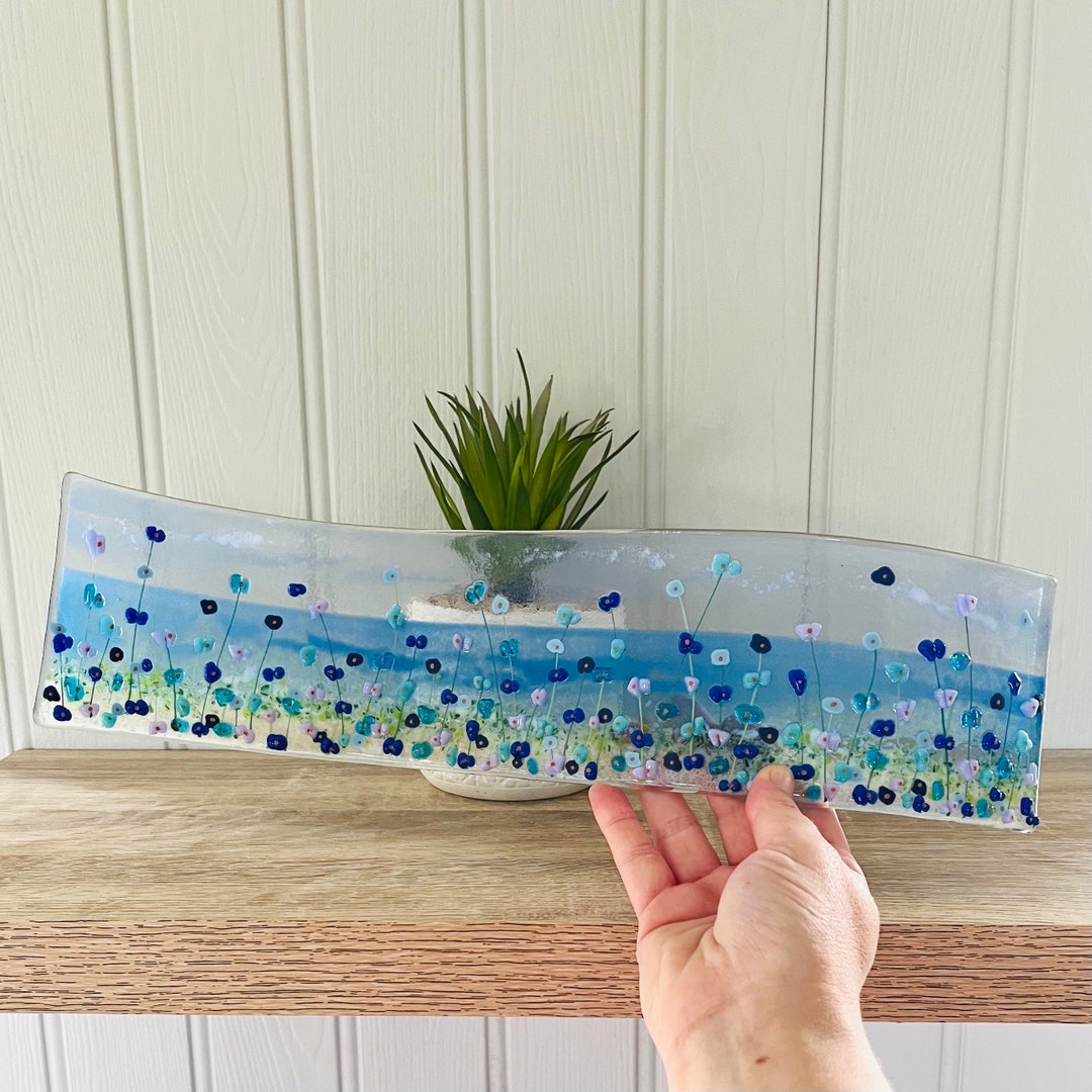 Fused Glass Cornish Coastal Wave, Cornish Fused Glass, Fused Glass ...