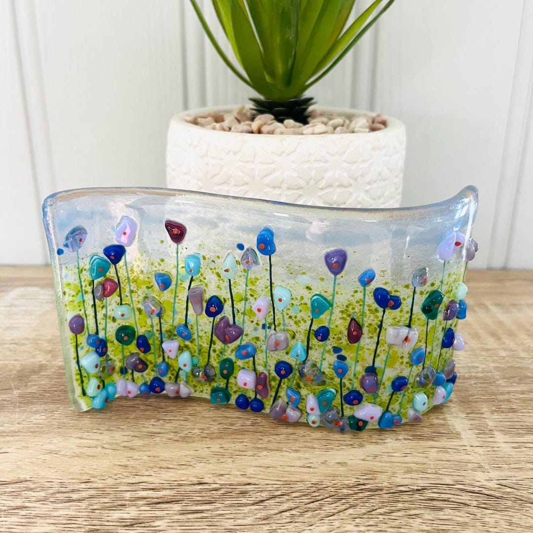 Beautiful Fused Glass Cornish Coastal Wave, Cornish Fused Glass, Fused ...