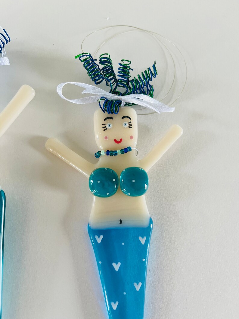 Fused Glass Mermaid Decoration - Fused Glass, Fused Glass Art, Cornish ...