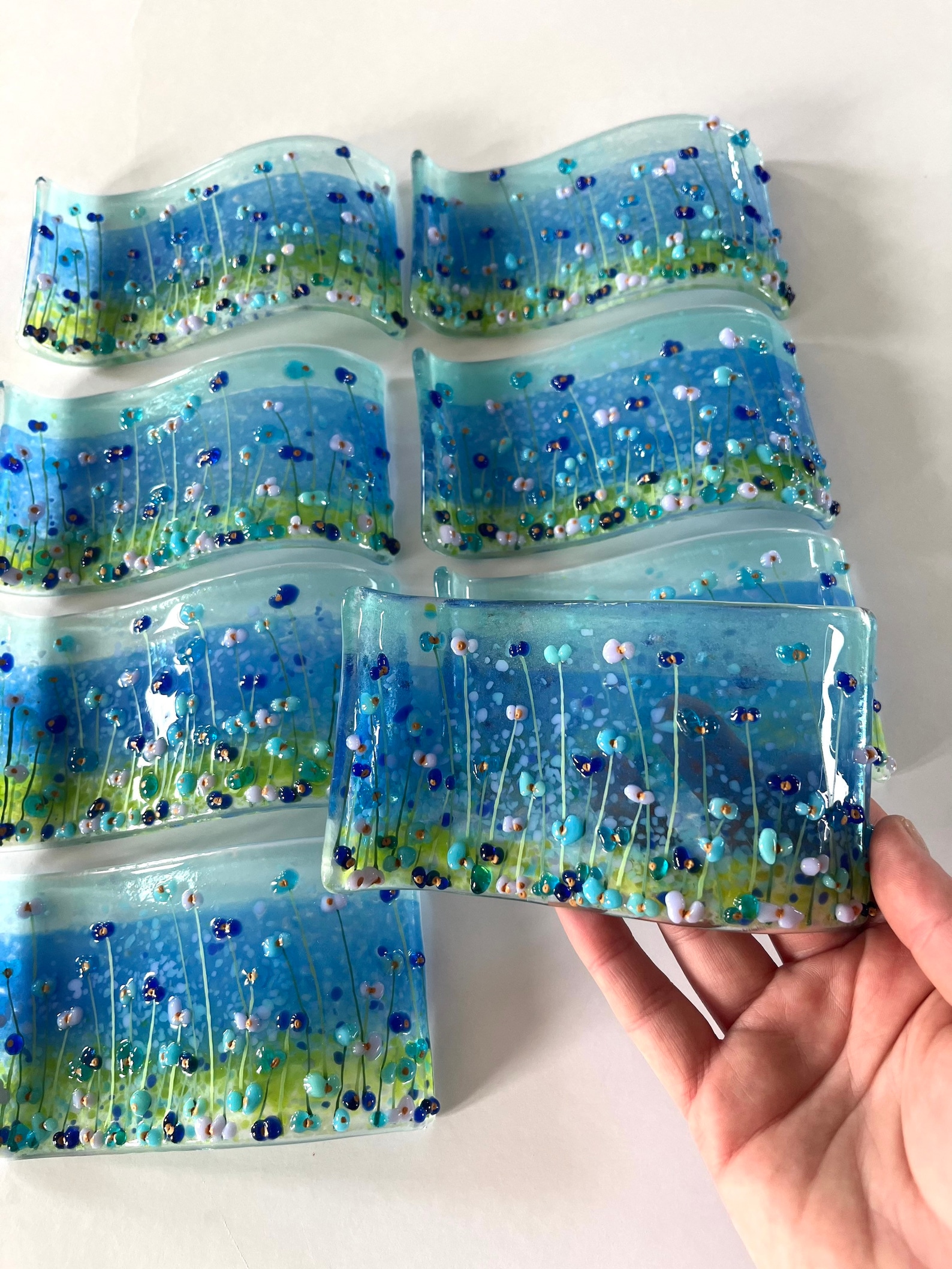 Fused Glass Cornish Coastal Wave Cornish Fused Glass Fused - Etsy UK