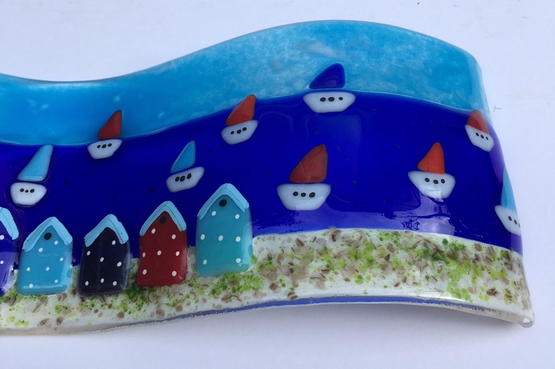Fused Glass Art Fused Glass Cornish Coastal Inspired - Etsy