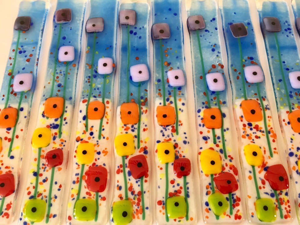 Fused Glass Fused Glass Art Fused Glass Sun Catcher Floral - Etsy Canada