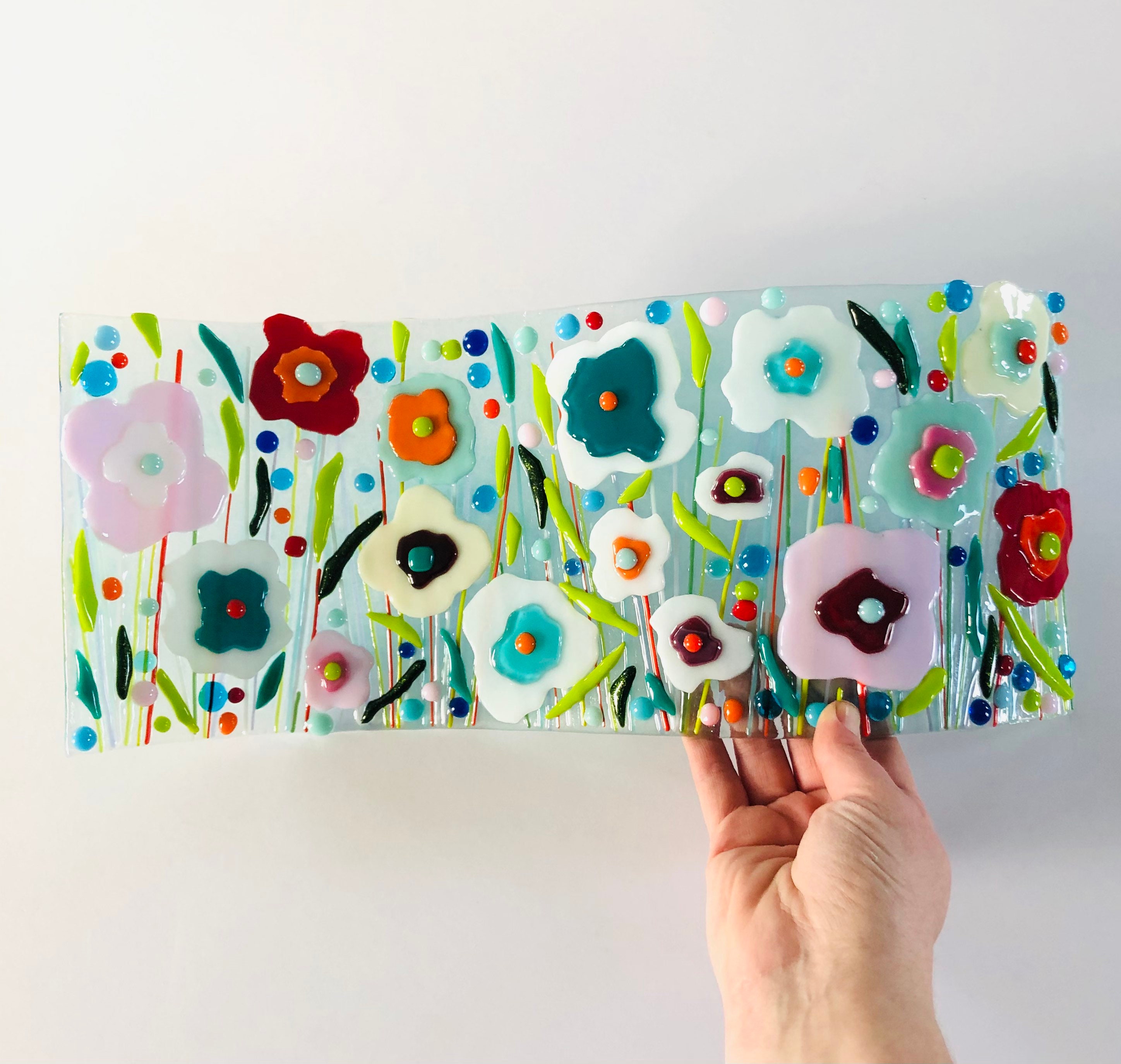 Fused Glass Flowers Art Fused glass Fused Glass Cornwall Cornish fused ...