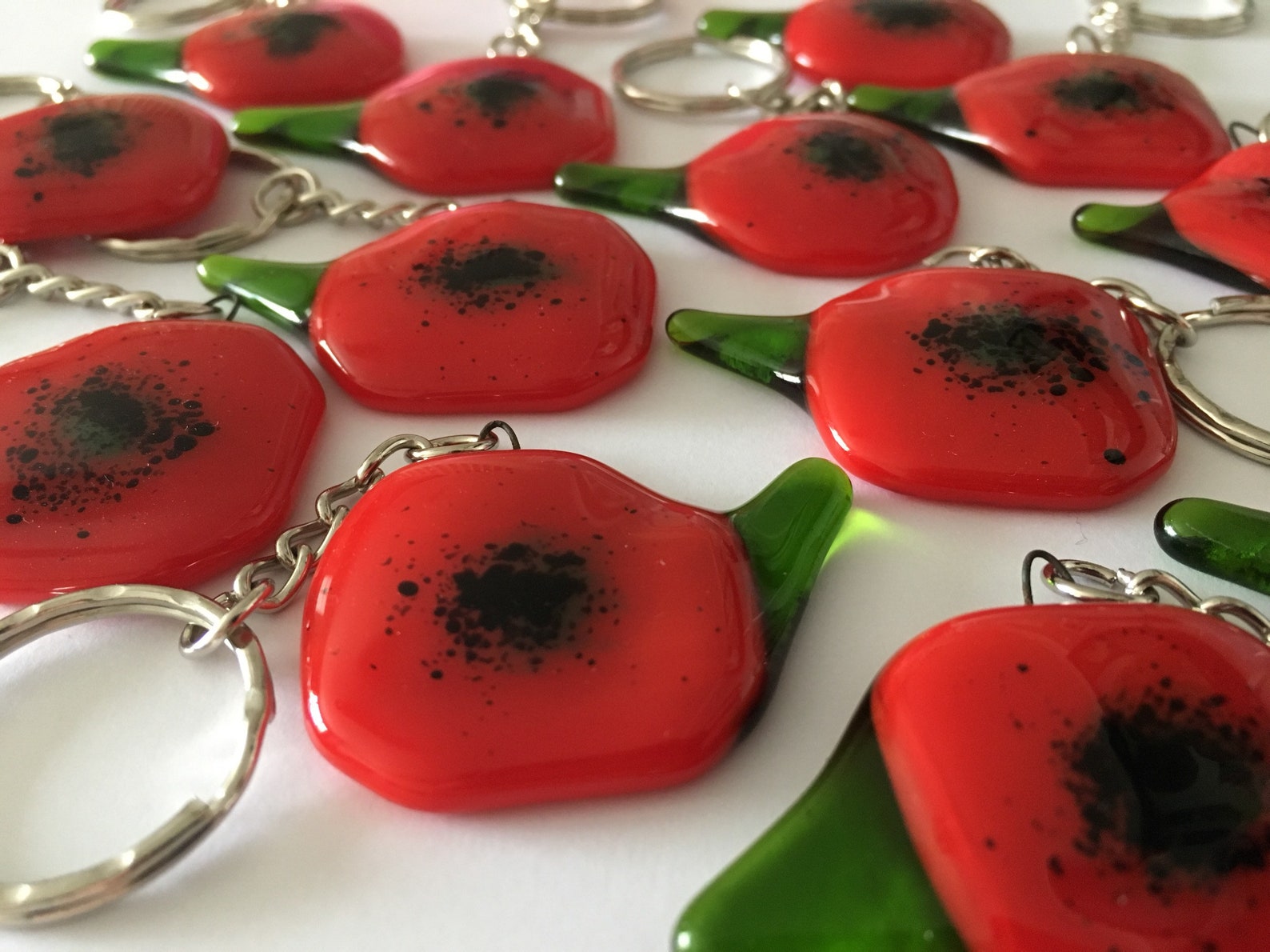 Fused glass Remembrance poppy remembrance gift memorial | Etsy