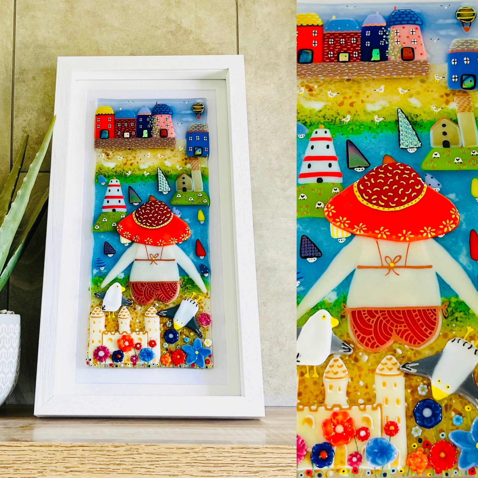 Fused Glass Whimsical Coastal Art, Fused Glass Art, Cornish Fused Glass ...