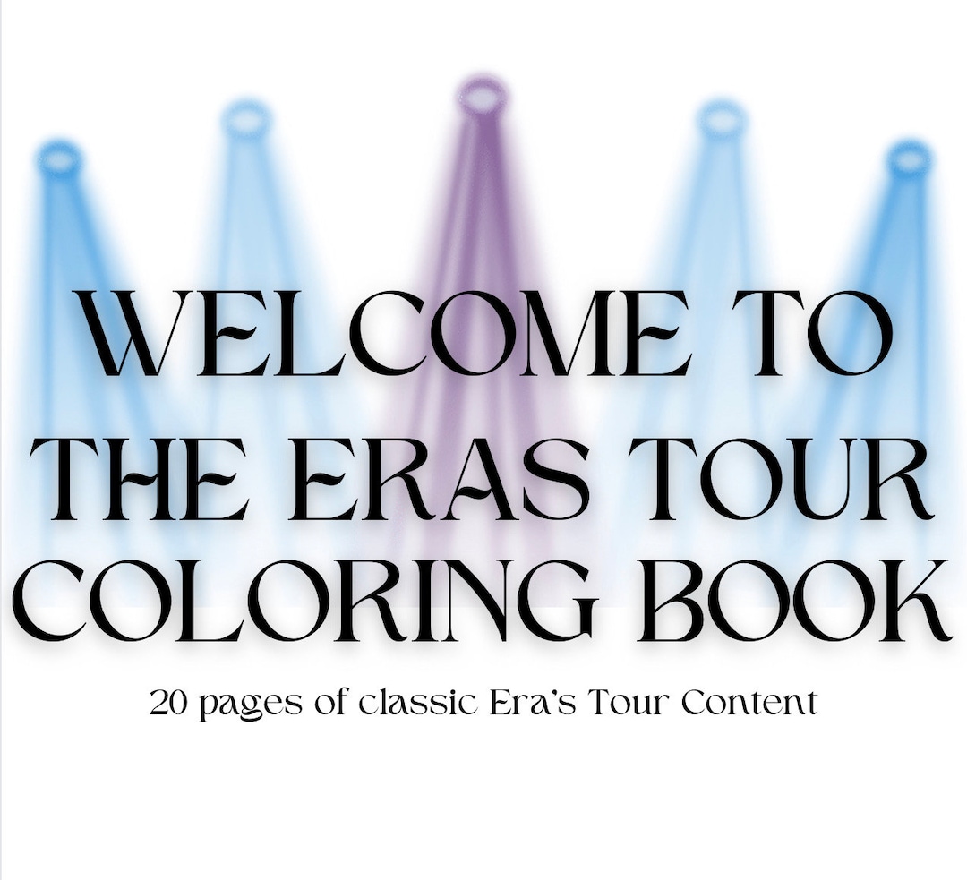 Eras Tour Printable Coloring Book - Etsy