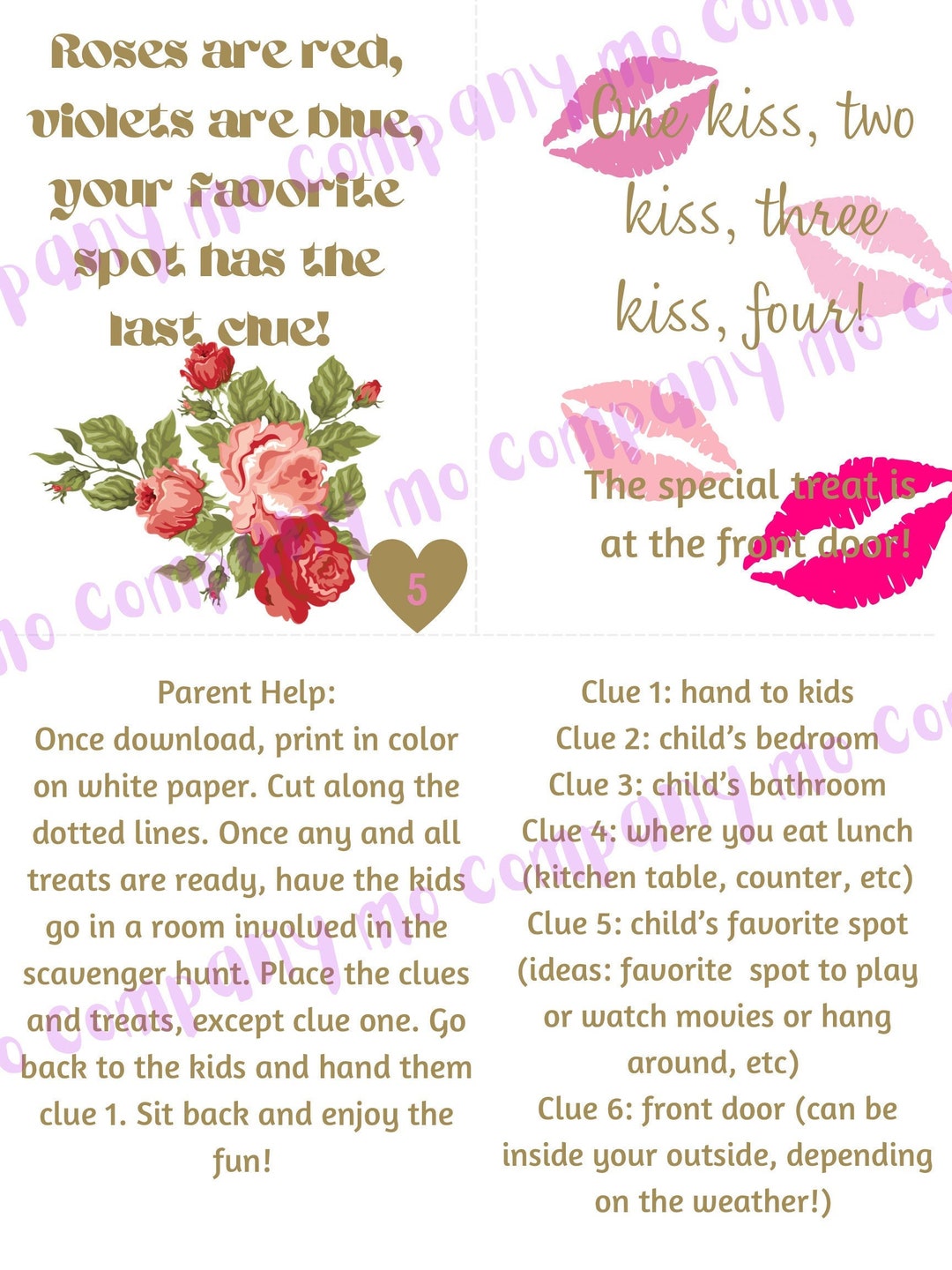 Valentine’s Day Scavenger Hunt *digital Download* - Etsy
