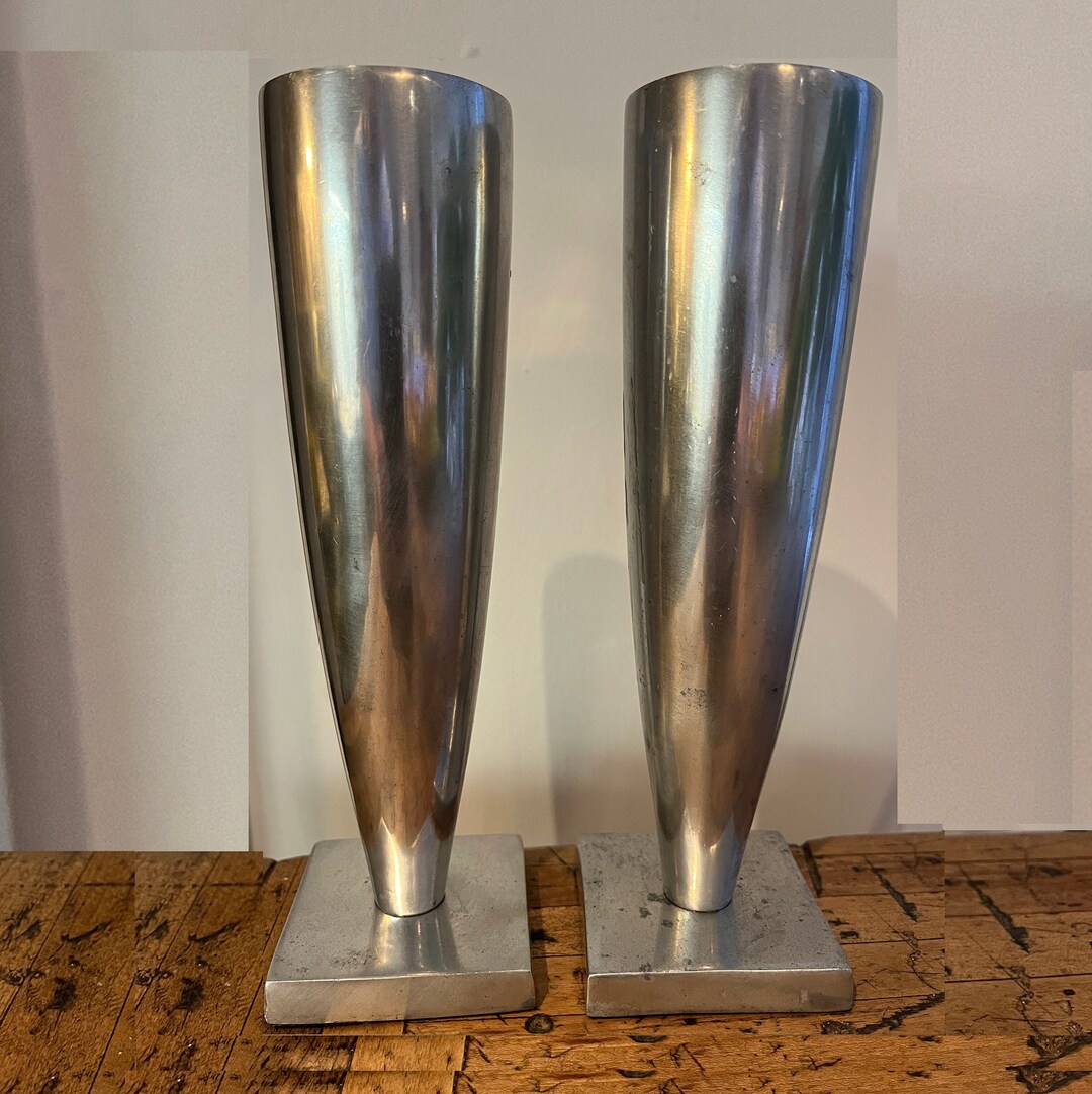 Pair of Polished Aluminum Candlesticks, Michael Graves for Target, 2001 ...