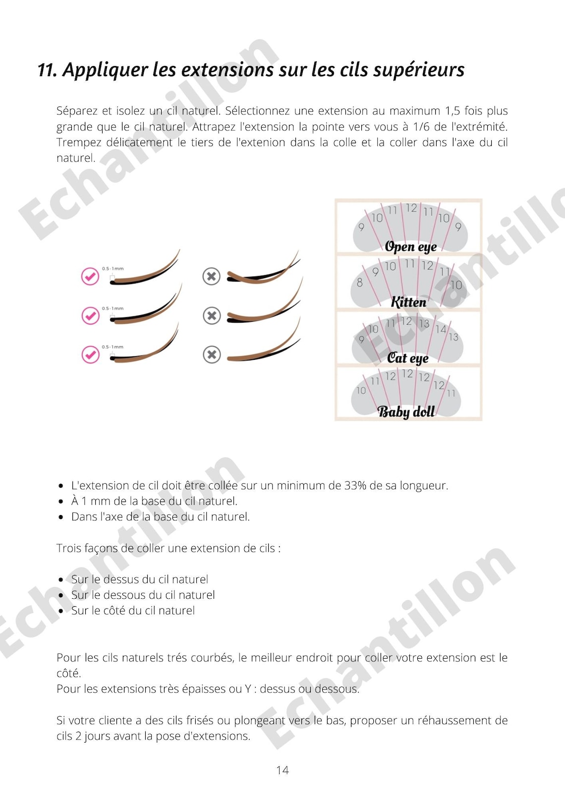 Manuel de formation extensions de cils PDF | Cours professionnel en ...