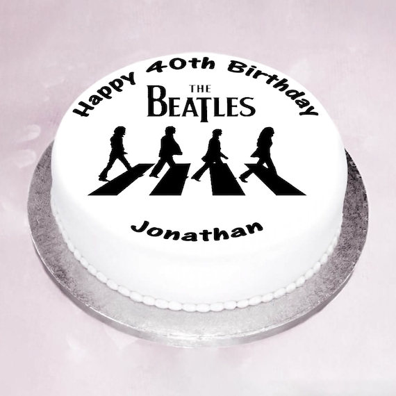 Beatles Abbey Road Cake Topper Edible Personalised 8 | Etsy UK