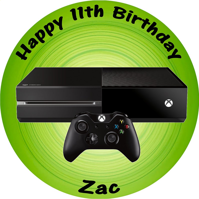 Xbox Themed Cake Topper Edible Personalised Round Cake Topper - Etsy