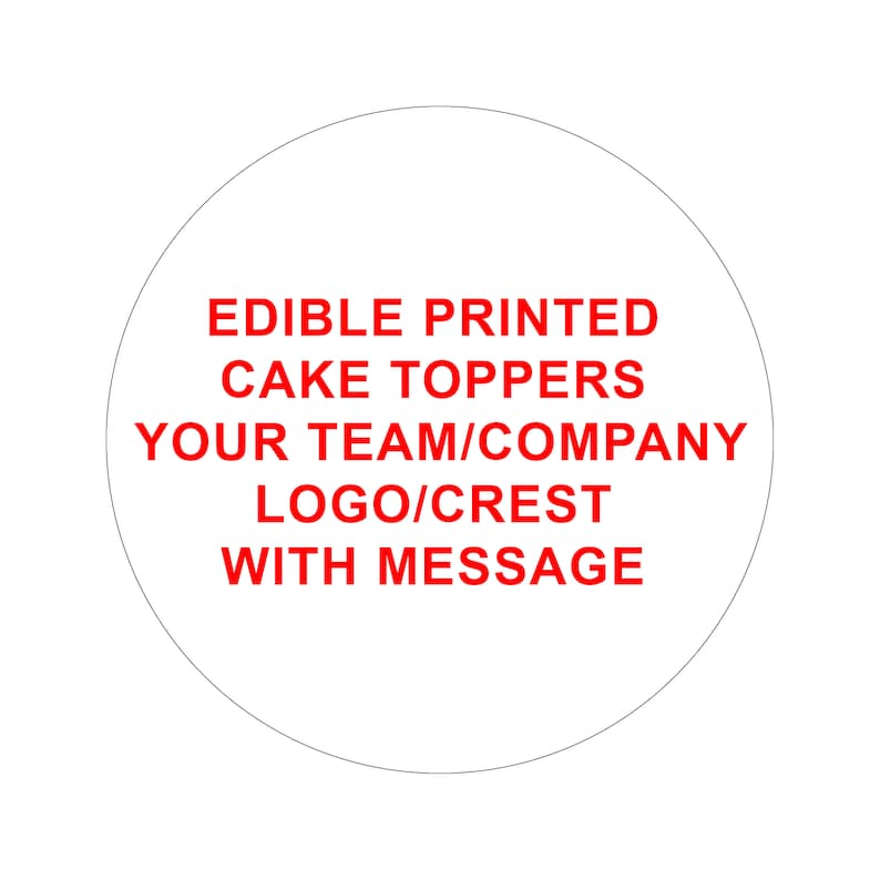 Your Club/company Badge/logo Cake Topper Personalised Custom Edible ...