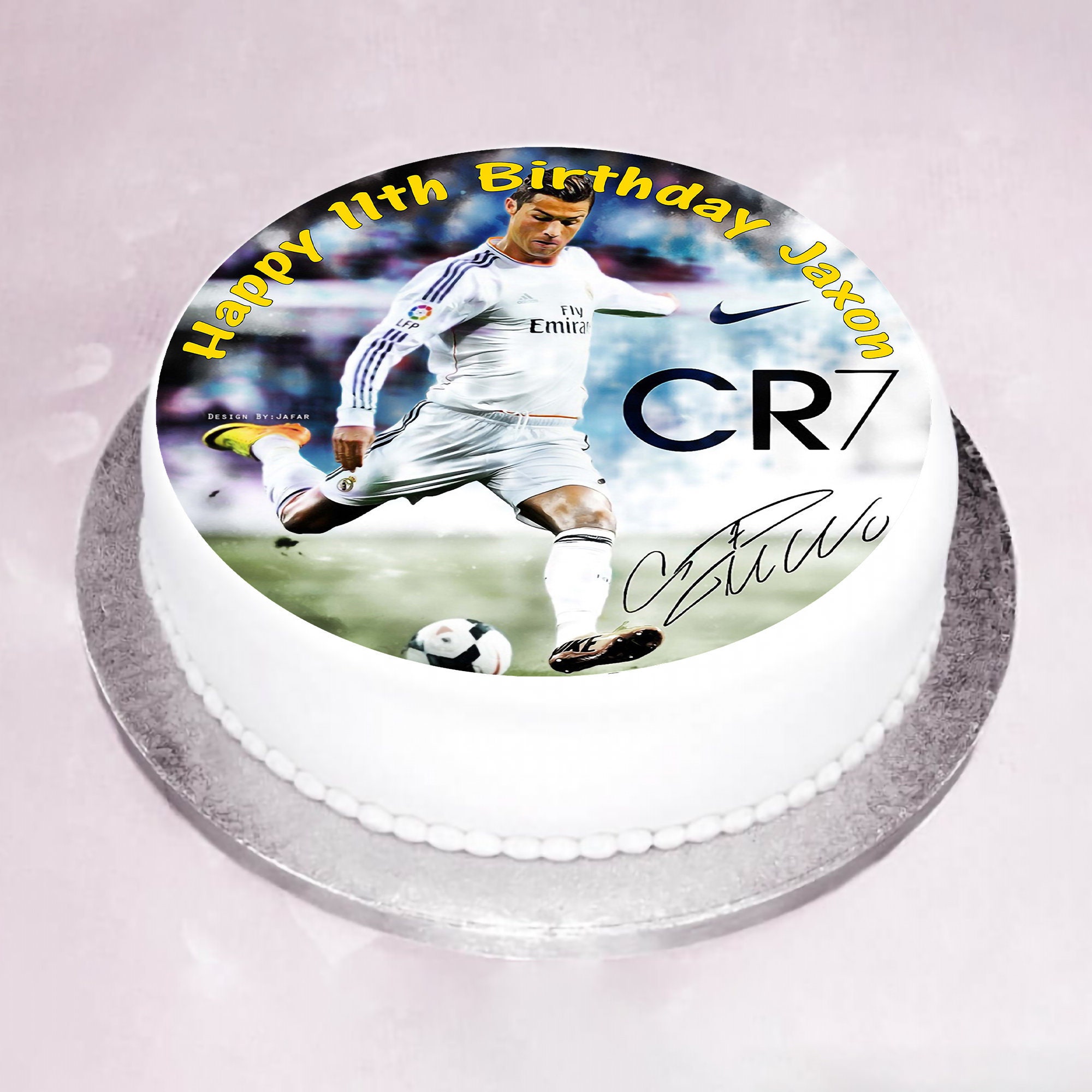 Cristiano Ronaldo Cr7 Cake Topper Edible Personalised 8 Etsy Australia