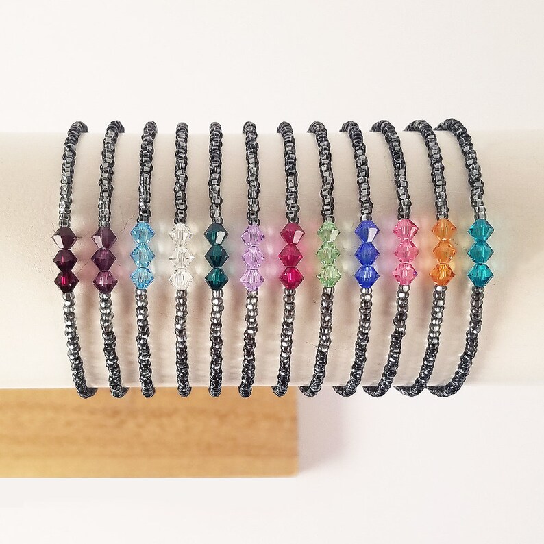 Birthstone Bracelet February Birthstone Bracelet Gift - Etsy