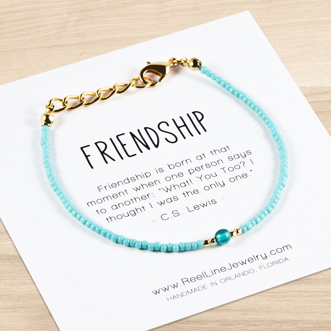 Adult FRIENDSHIP BRACELET Gift for Women, JEWEL Friendship Bracelet ...