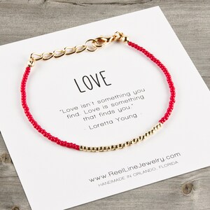 Inspirational Quote LOVE Bracelet., Friendship Bracelet Gift, Gift for ...