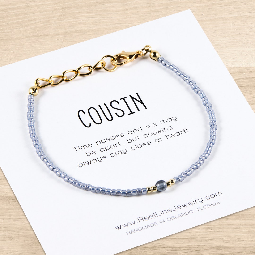 Cousin Bracelet, Cousin Gifts for Her, JEWEL Beaded Friendship Bracelet ...