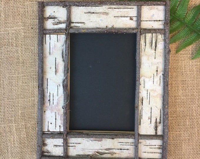 Rustic 5x7 Farmhouse Decor Frame Handcrafted Real Birch Bark - Etsy