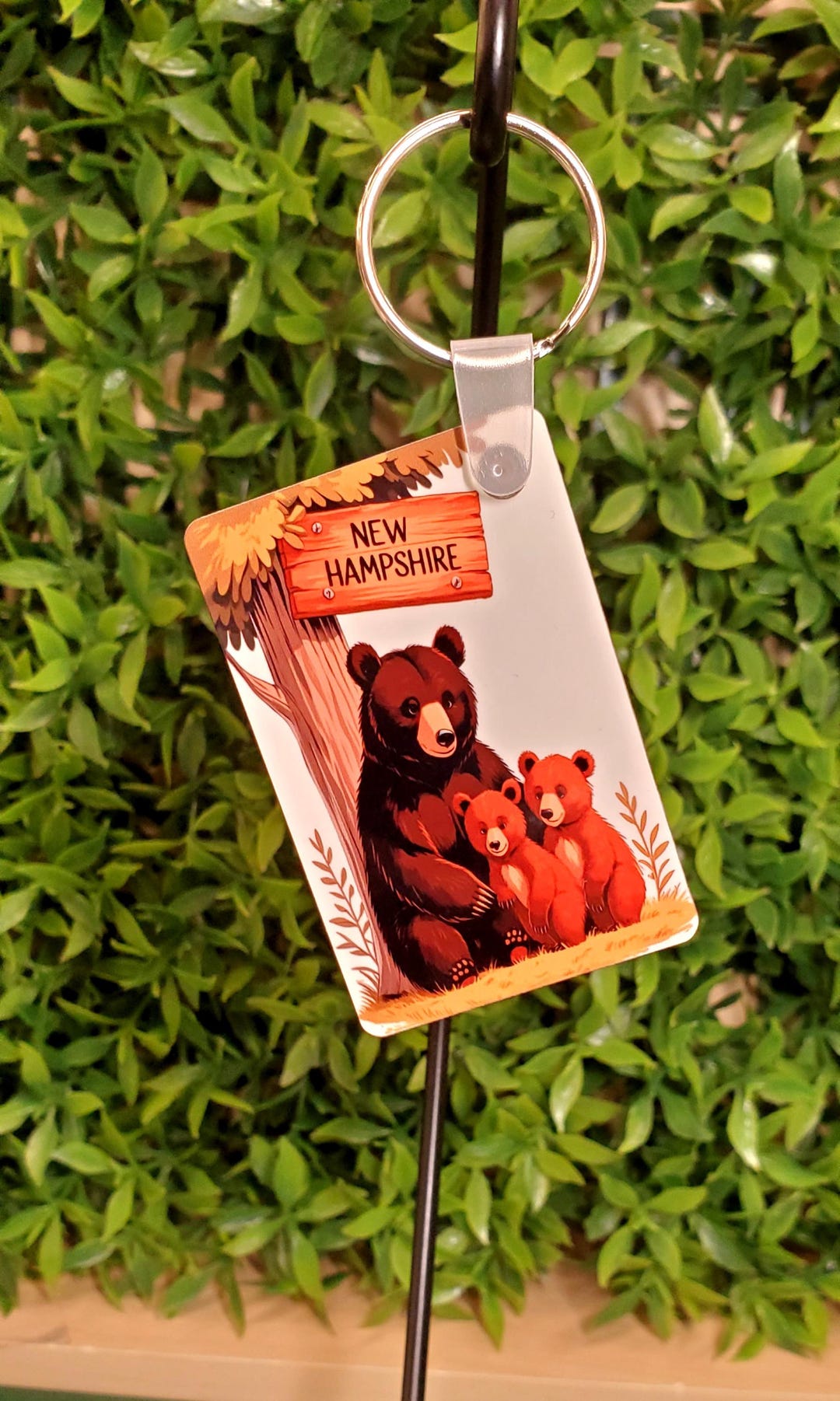 NH Bear Keychain - Etsy