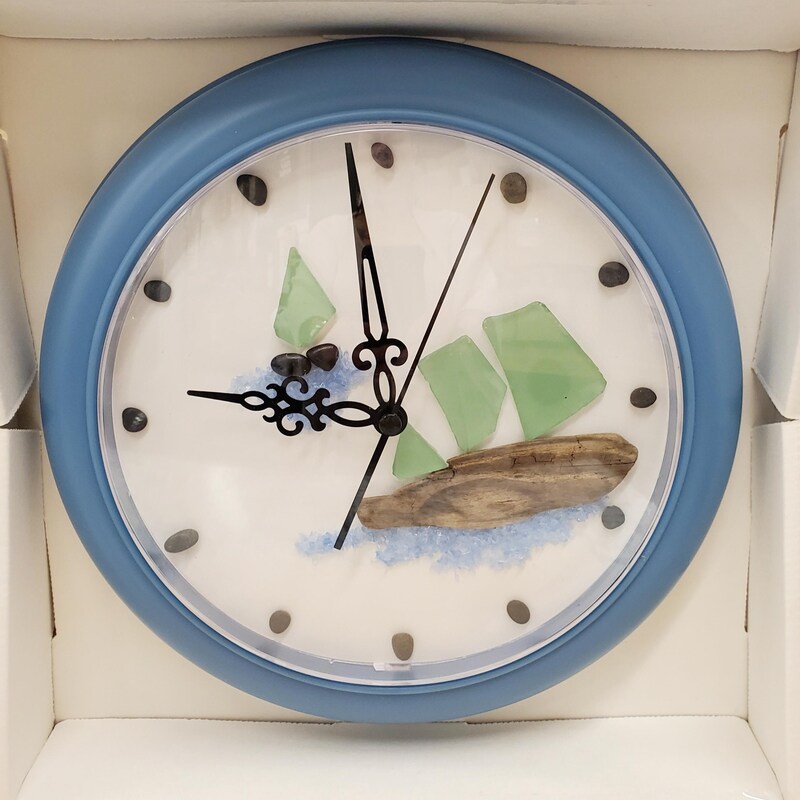 Sea Glass Clock - Etsy