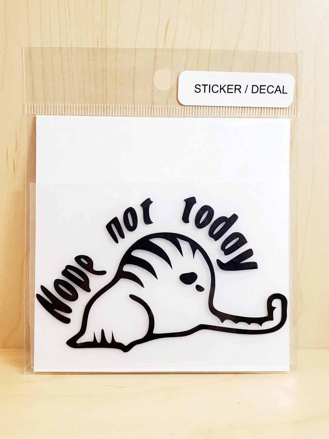 NOPE NOT TODAY Sticker (black) - Etsy