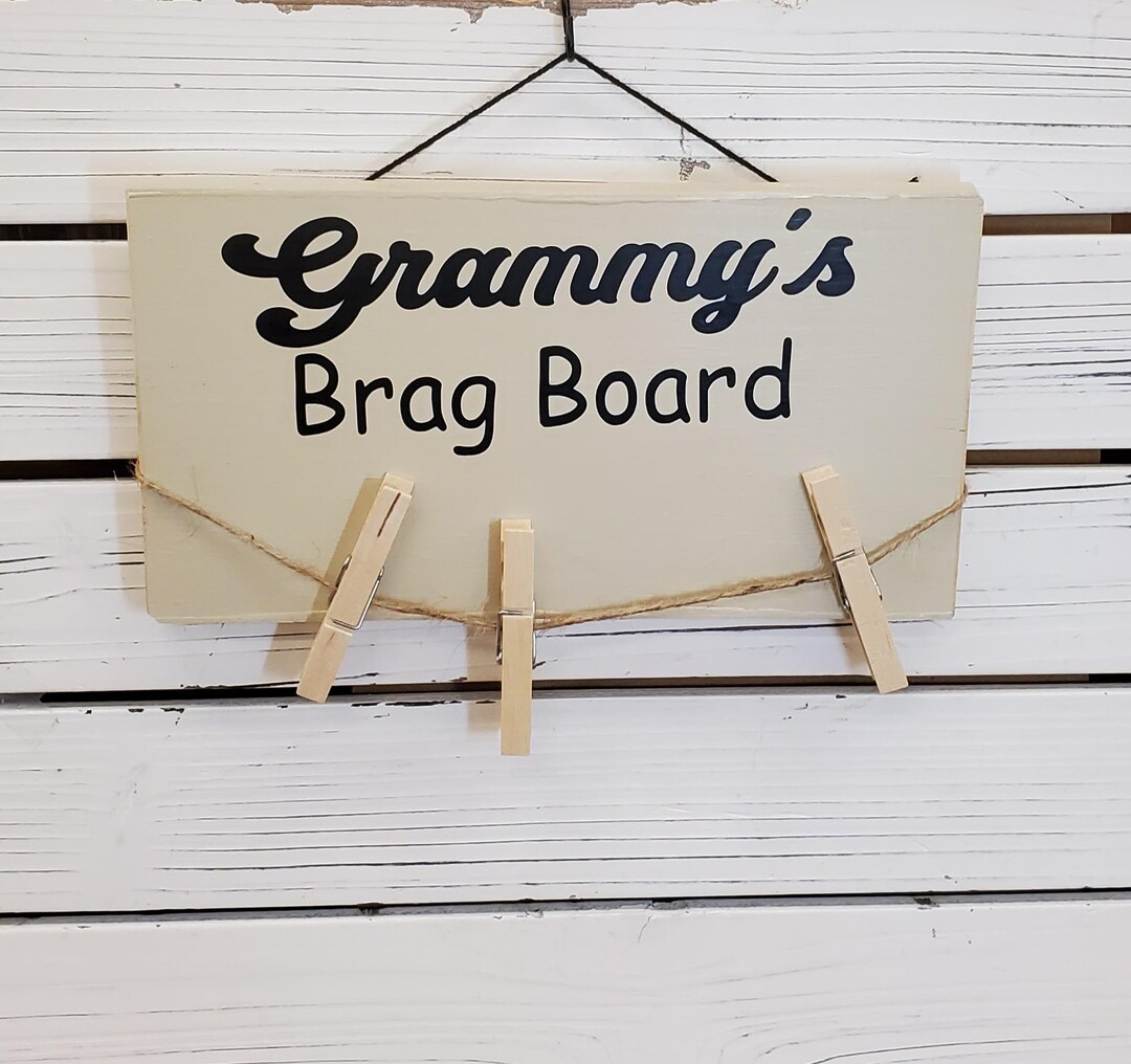 BRAG BOARD GRAMMY'S - 6X10 White Wood - Etsy