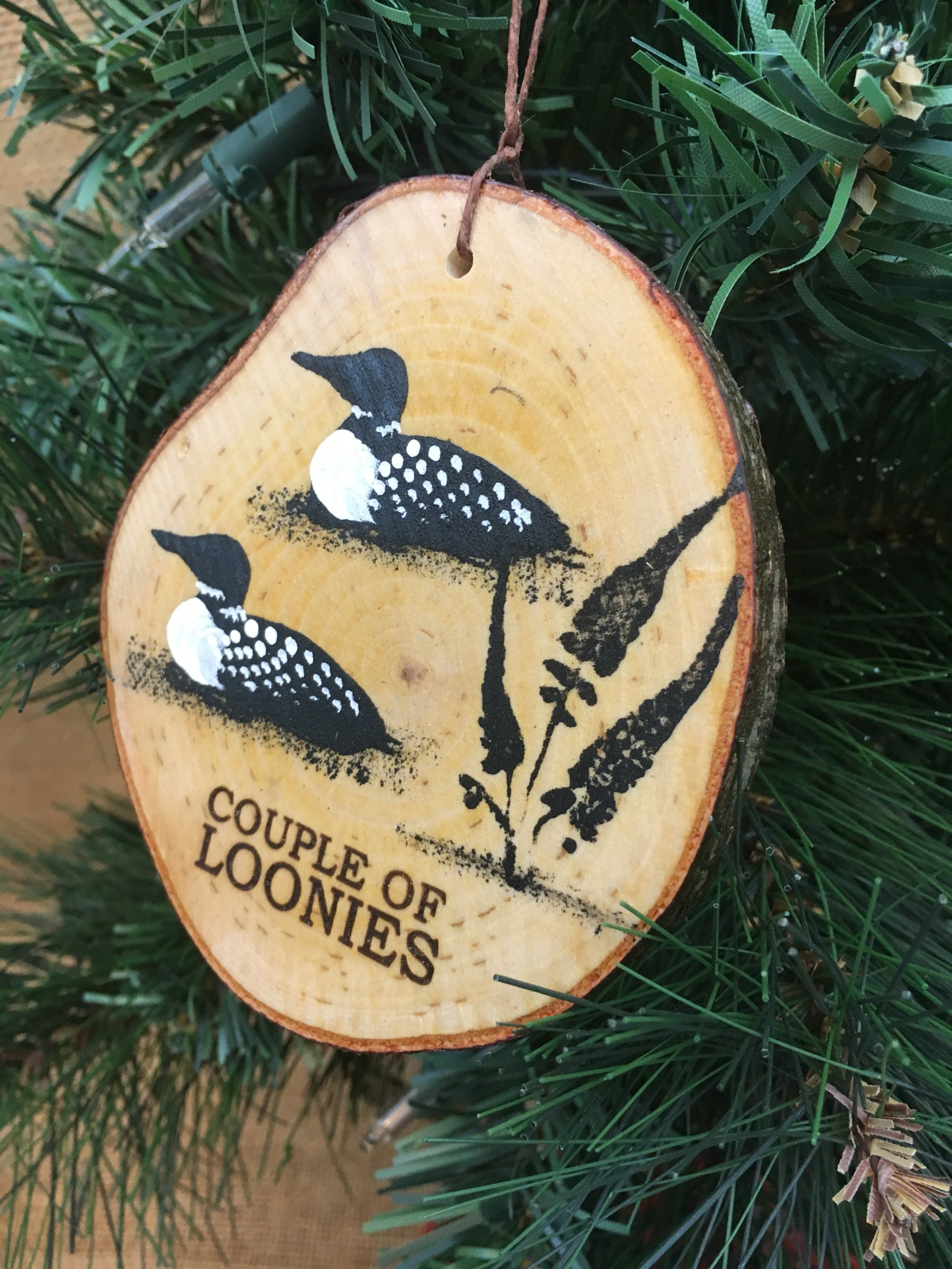 Loon Ornament/ loon decor/personalize gift/wood | Etsy