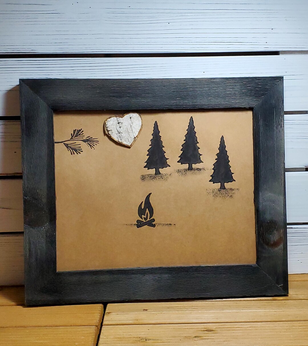 CAMPFIRE on KRAFT Handcrafted 8x10 Barn Wood Frame, Rustic Farmhouse ...