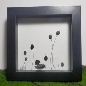 Loon, Sea Stone and Glass, 5x5 Shadow Box Frame - Etsy