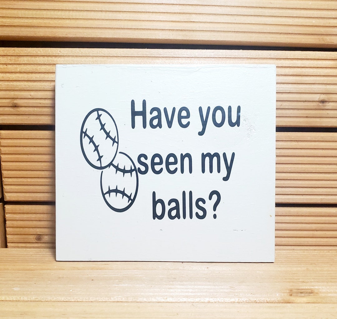 Have You Seen My Balls? 6X6 WOODEN SIGN - Etsy