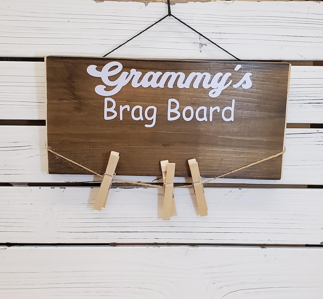 BRAG BOARD GRAMMY'S - 6X10 Dark Wood - Etsy