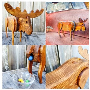 Pooping Moose Wooden Candy Dispenser - Etsy